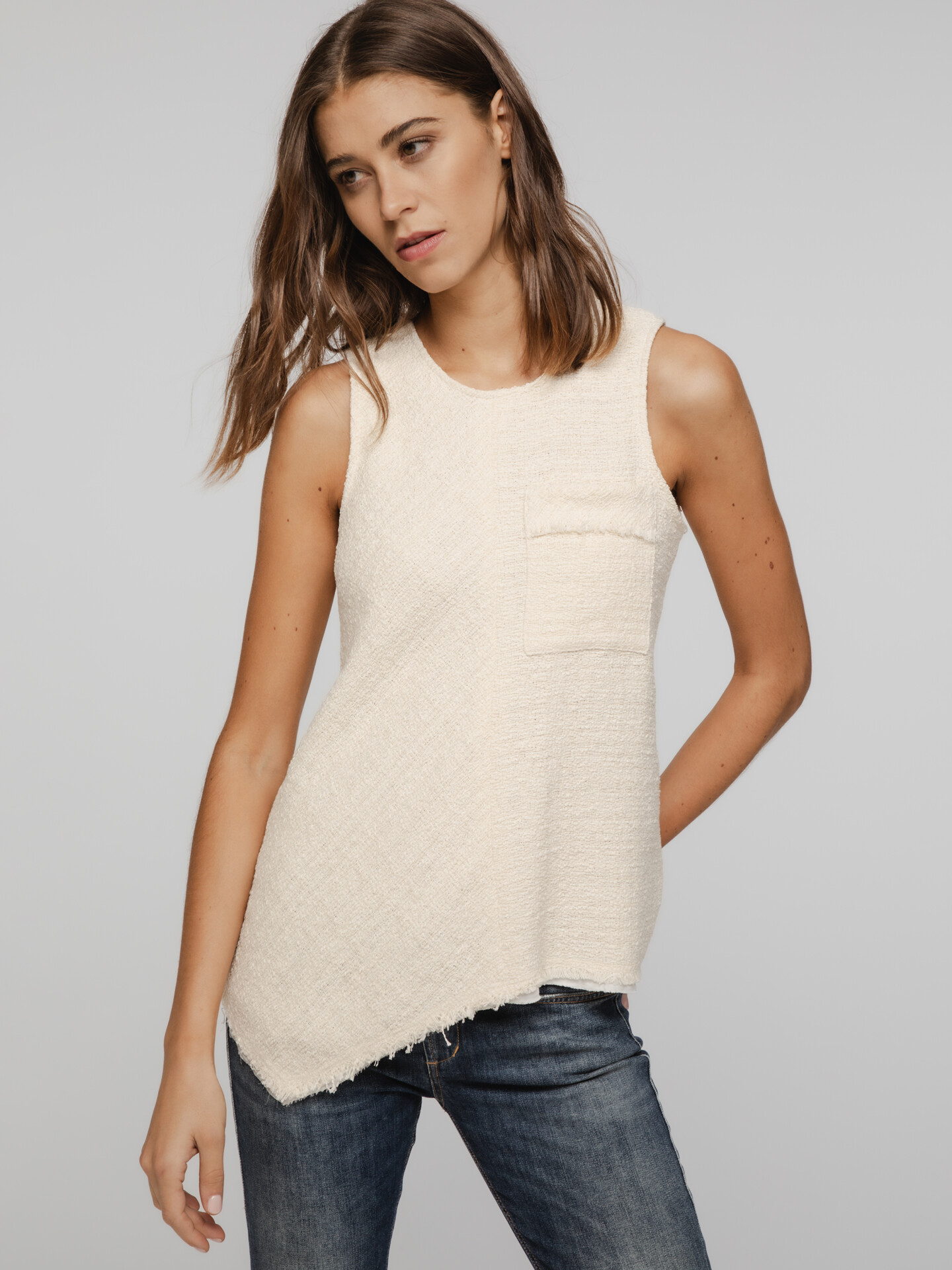 Top in Bouclé-Optik von DANIELS NATUR Y141337 online shoppen – DANIELS