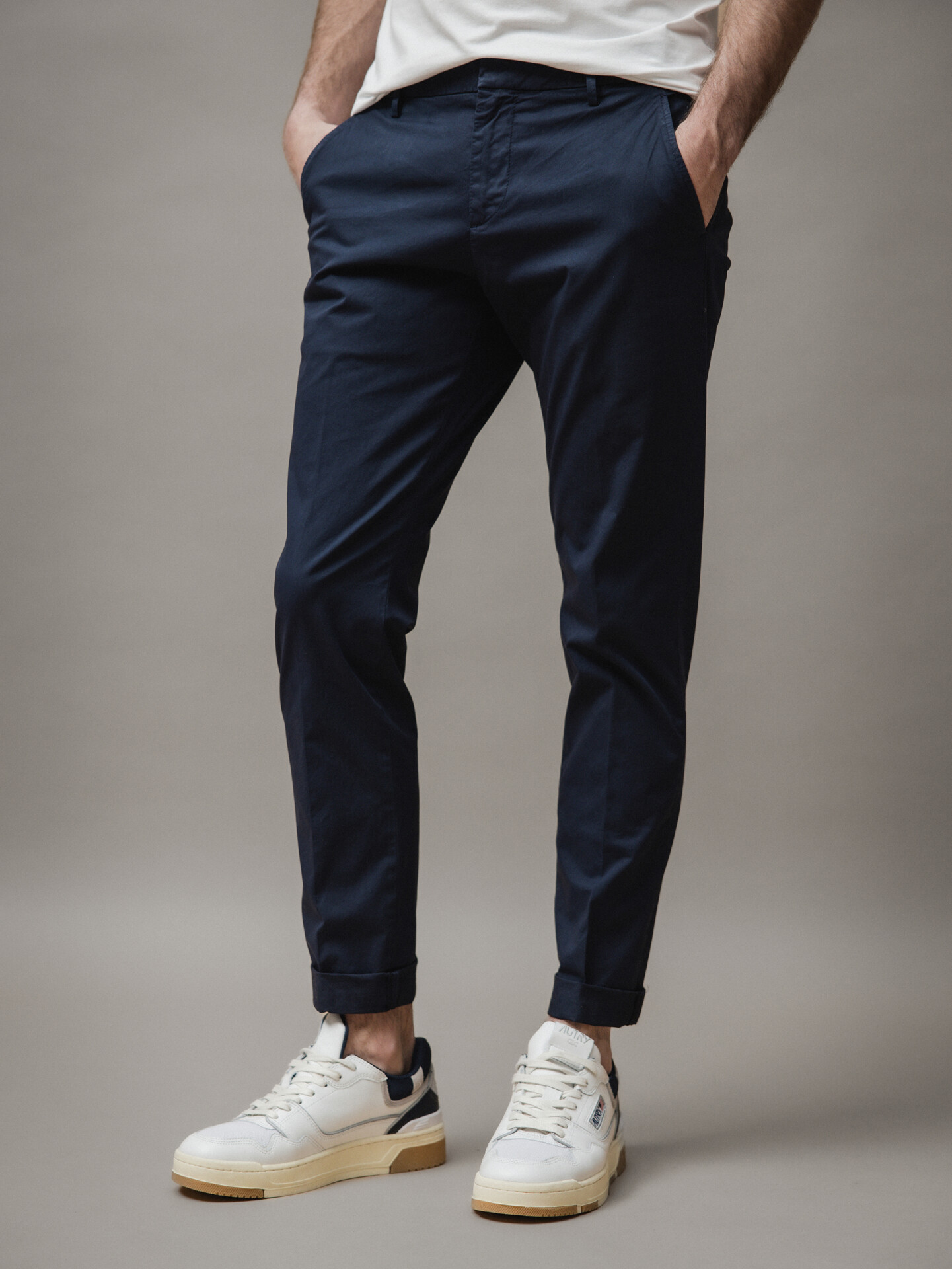 Chinohose aus Baumwolle von DONDUP 894 NAVY online shoppen – DANIELS