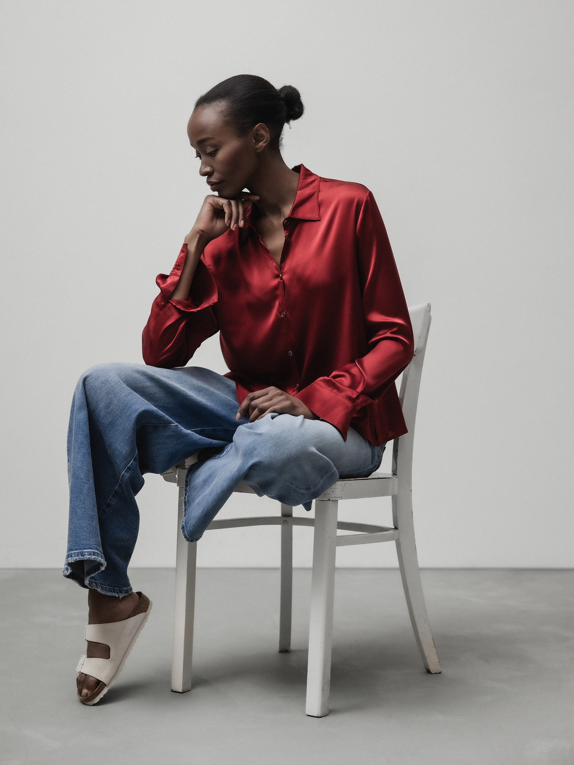 Seidenbluse von DANIELS ROT SW online shoppen – DANIELS