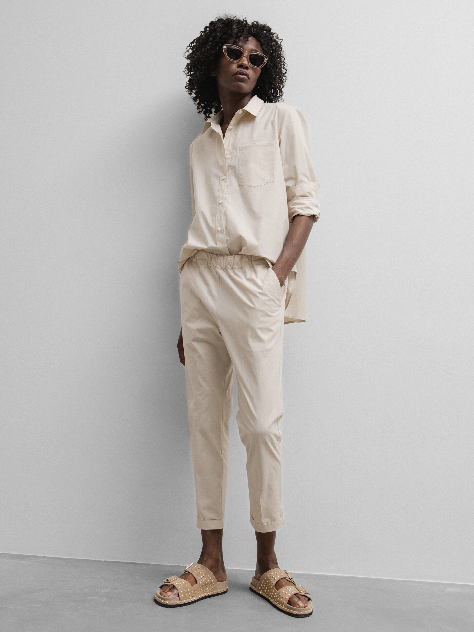 Cropped Hose von LIS LAREIDA 120 VANILLE online shoppen – DANIELS